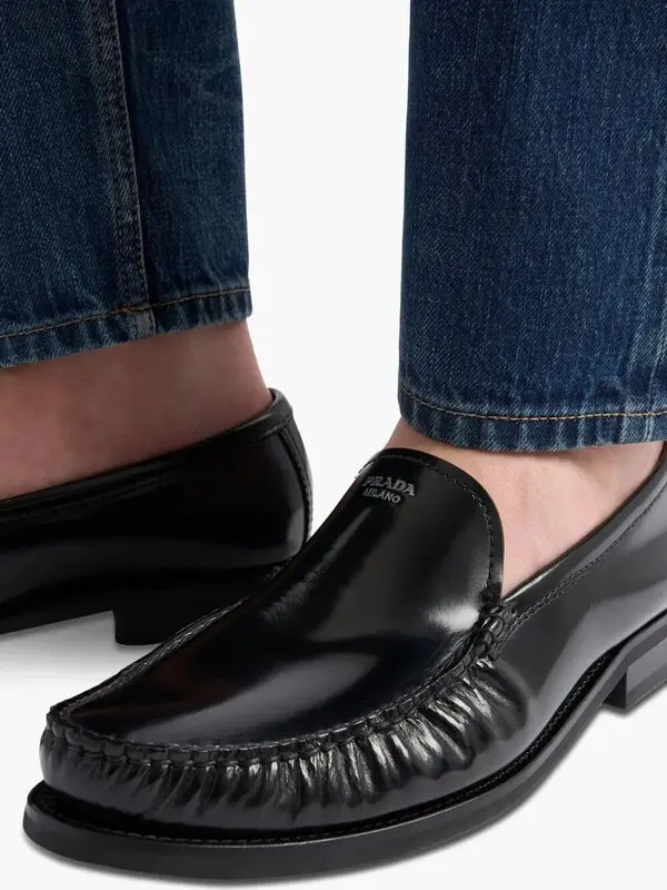 Prada Brushed Leather Loafers