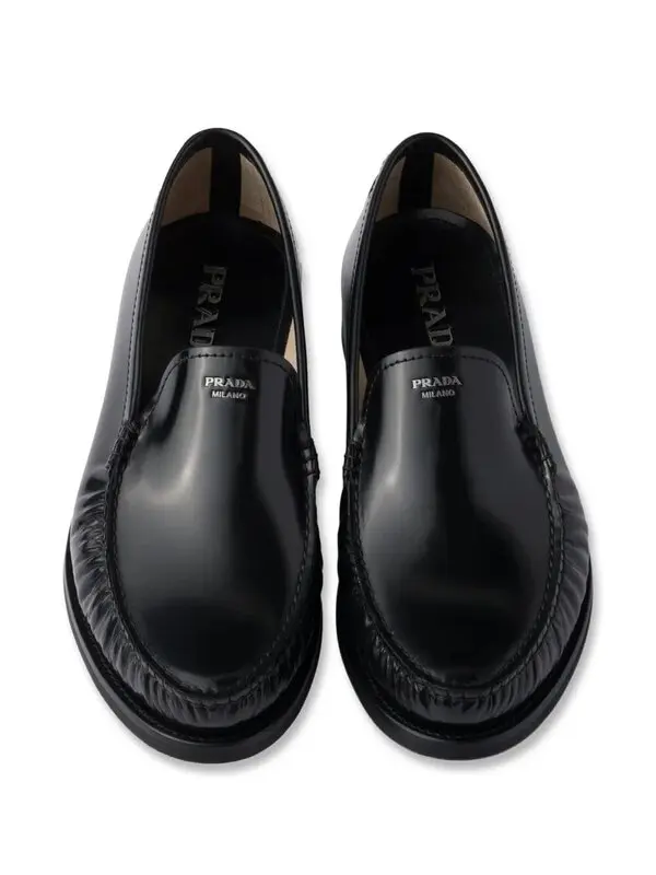 Prada Brushed Leather Loafers