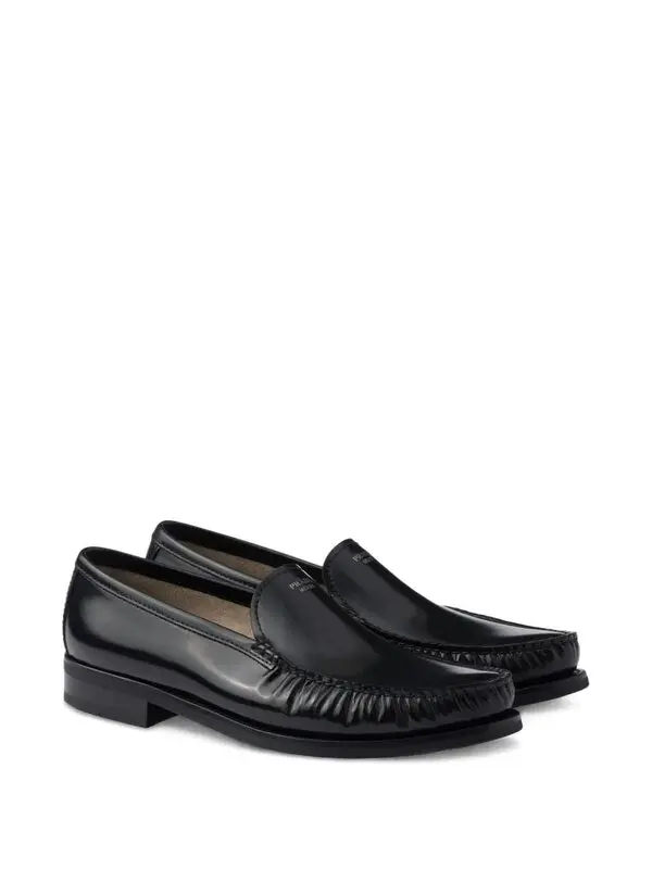 Prada Brushed Leather Loafers