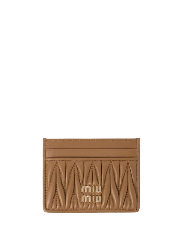 Miu Miu Matelassé Nappa Leather Card Holder