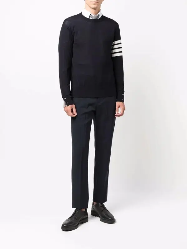 Thom Browne Merino Wool Pullover - Blue