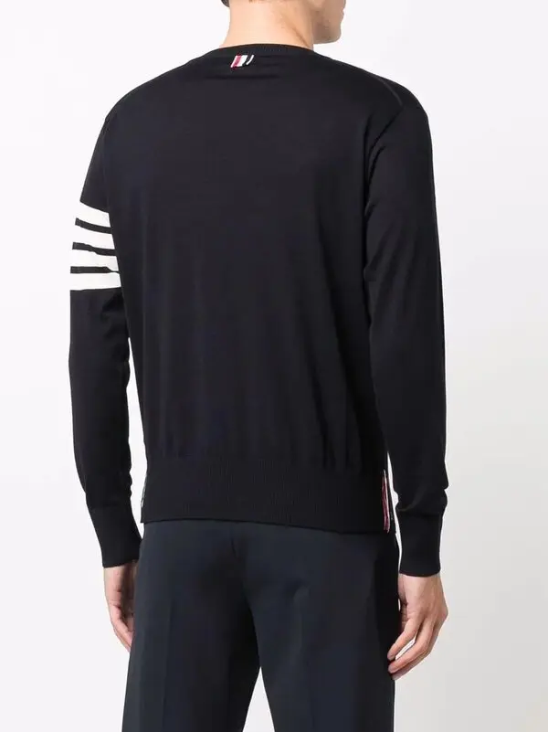 Thom Browne Merino Wool Pullover - Blue