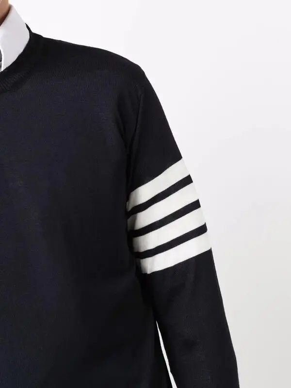 Thom Browne Merino Wool Pullover - Blue