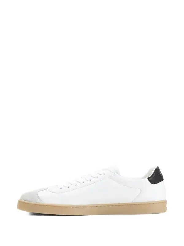 Prada Lane Leather Sneakers - White