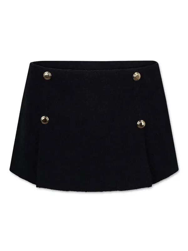 Miu Miu Tweed Miniskirt - Blue