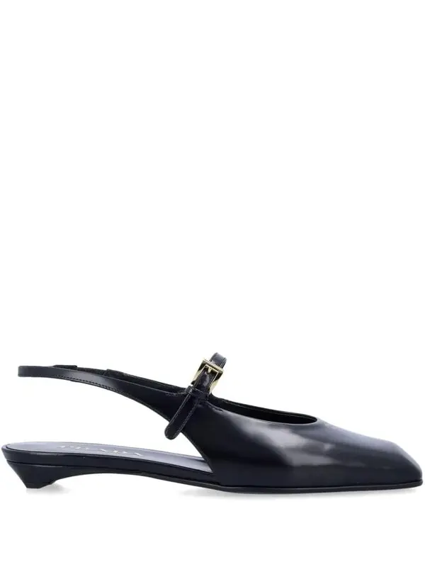 Prada Leather Slingback Ballerinas