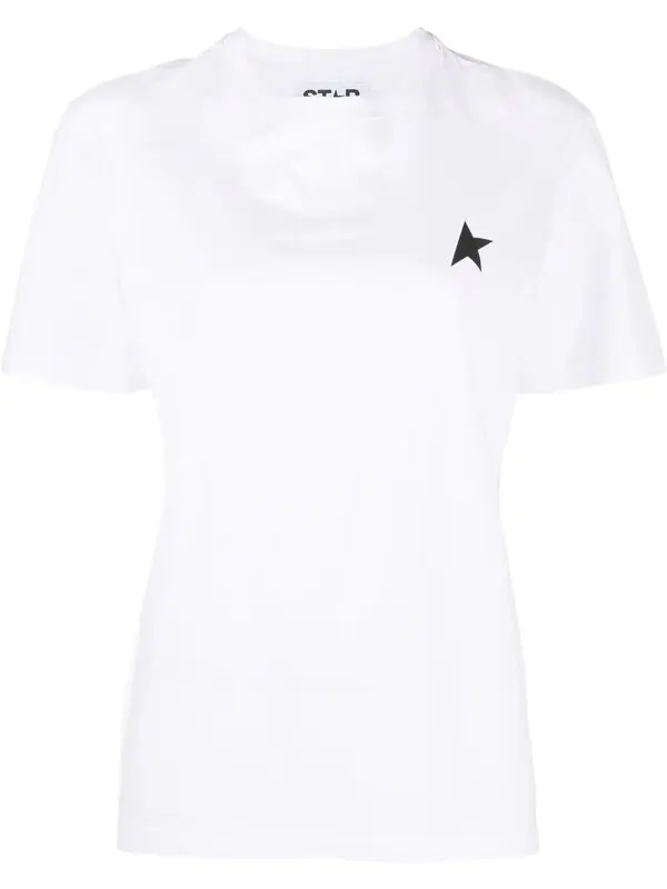 GOLDEN GOOSE Star Collection T-shirt With Star Print - White
