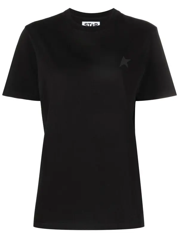 GOLDEN GOOSE Star Collection T-shirt With Star Print - Black