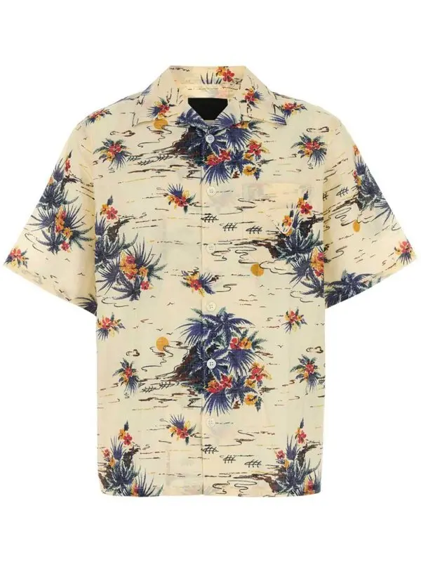 Prada Hawaii Batista Cotton Short-sleeved Shirt - Multicolor