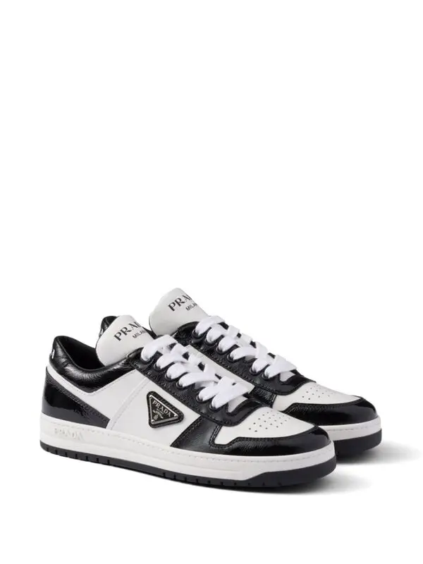 Prada Downtown Leather Sneakers - Black