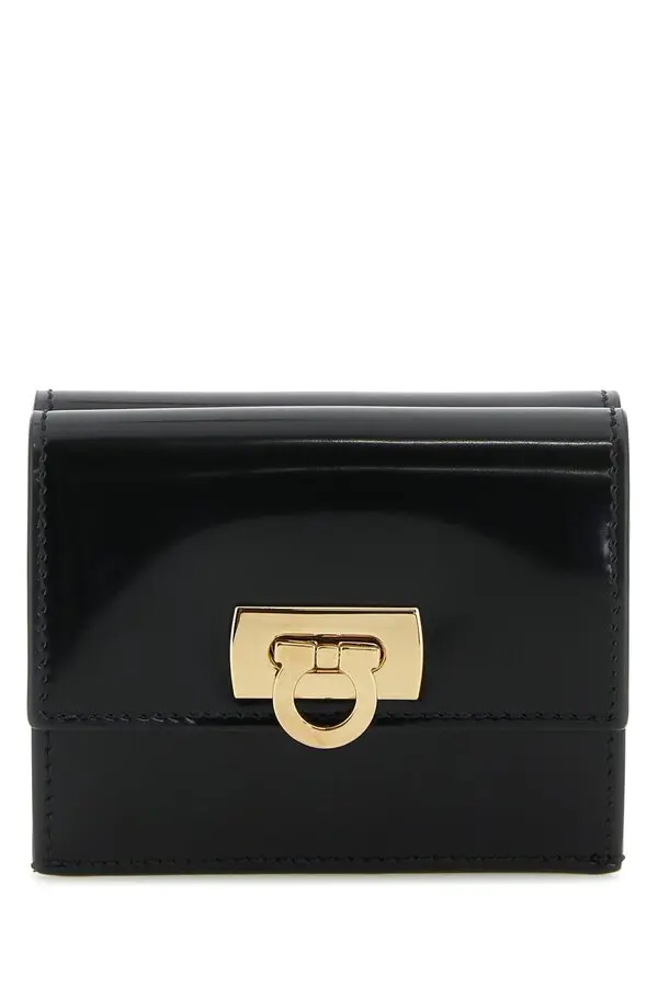 FERRAGAMO Leather Wallet - Black
