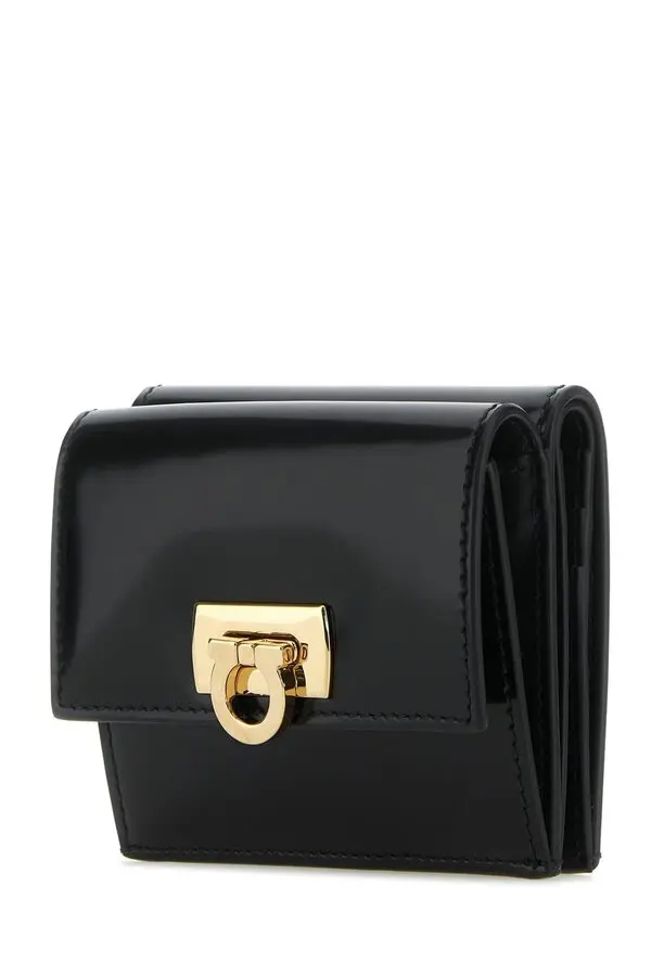 FERRAGAMO Leather Wallet - Black