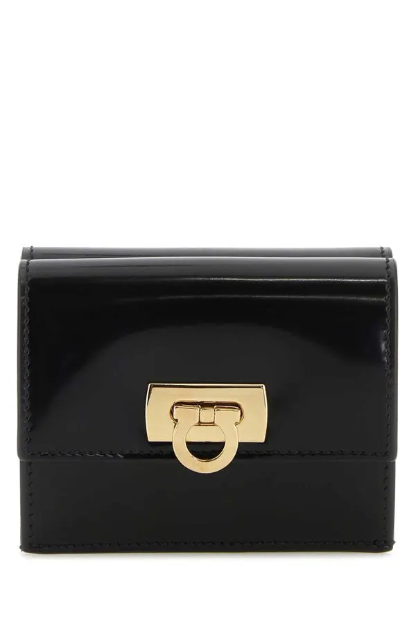 FERRAGAMO Leather Wallet - Black