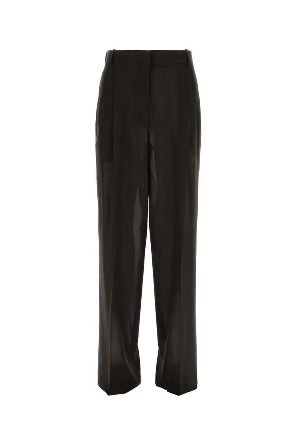 TOM FORD Tailored Wide Leg Pleated Trousers - Multicolor
