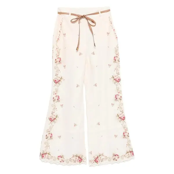 Zimmermann Neutrals Trousers Flared Trousers