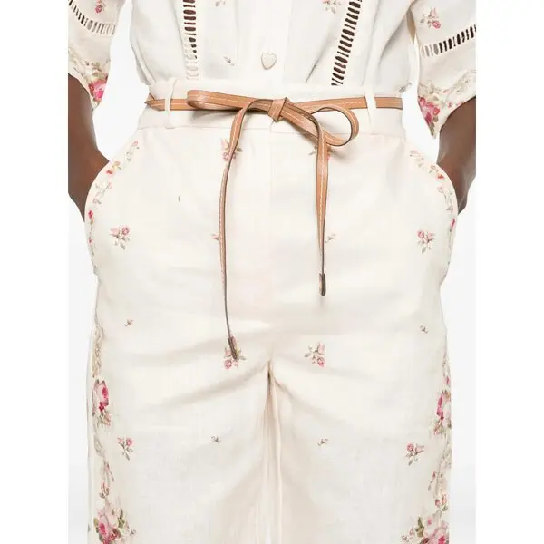 Zimmermann Neutrals Trousers Flared Trousers