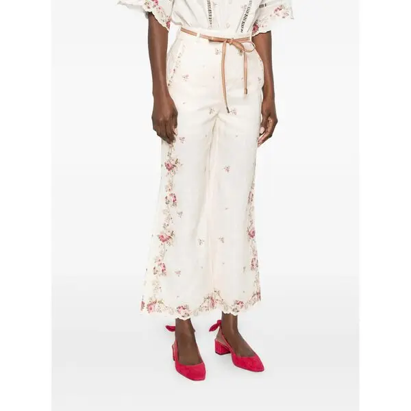 Zimmermann Neutrals Trousers Flared Trousers