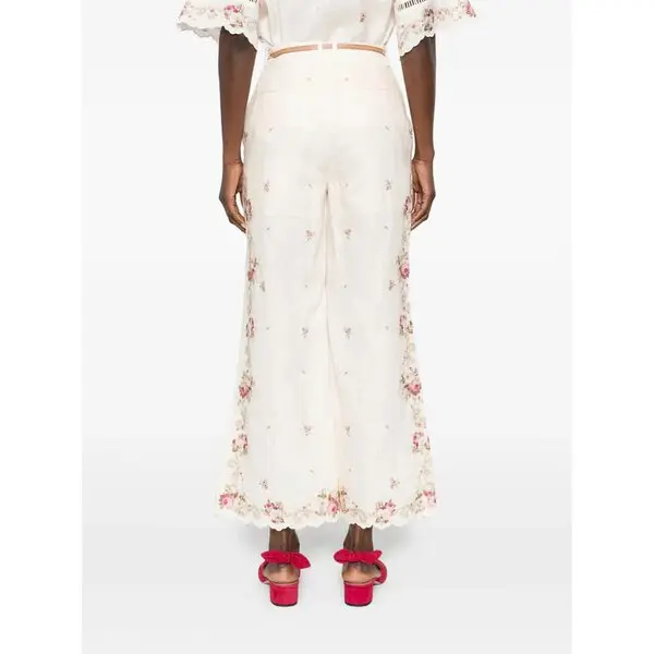 Zimmermann Neutrals Trousers Flared Trousers