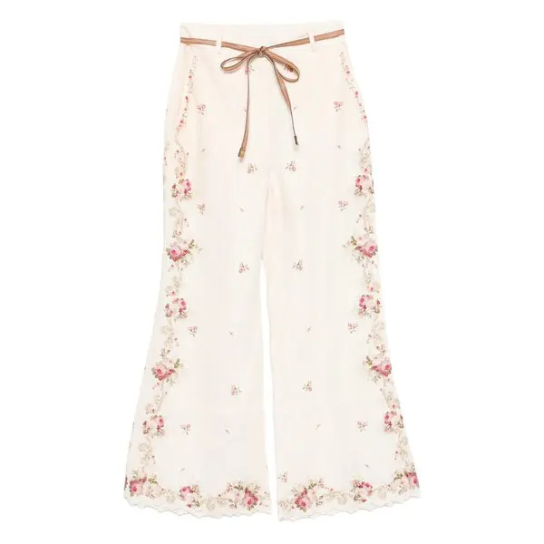 Zimmermann Flared Trousers - Cream