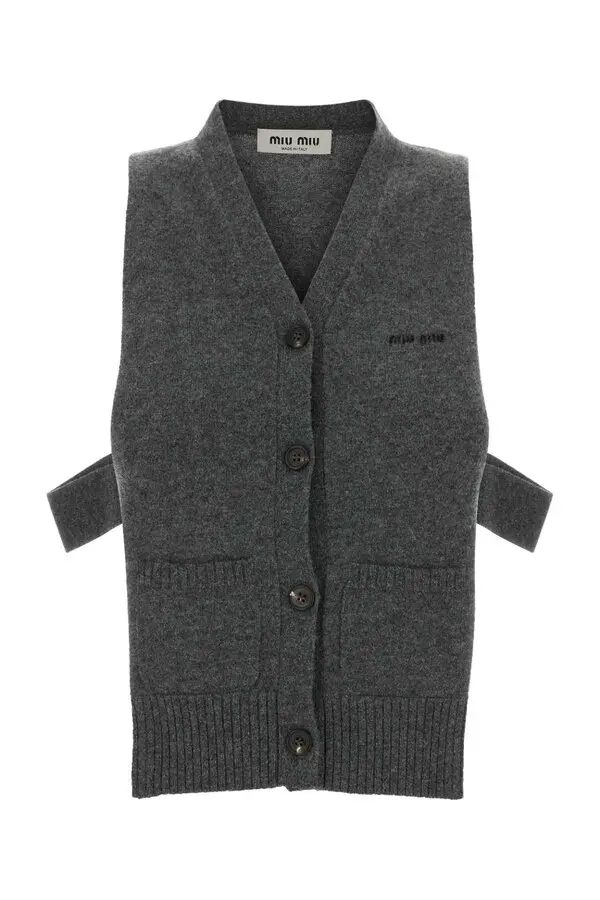 Miu Miu Dark Grey Cashmere Vest