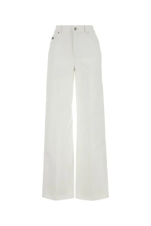 Alexander McQueen Wide Leg Jeans - Multicolor