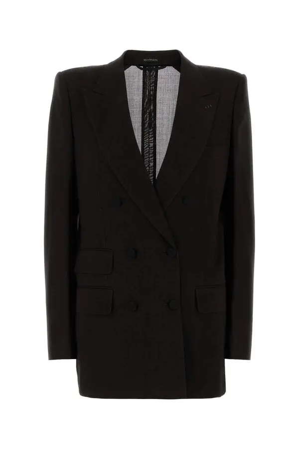 TOM FORD Light Virgin Wool Double Breasted Jacket - Multicolor