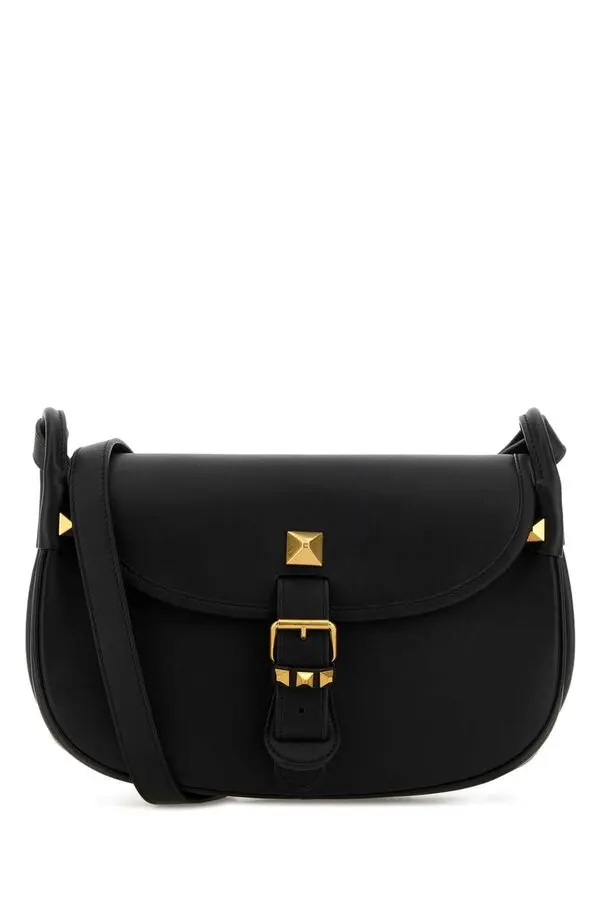Valentino Garavani Leather Flaneuse Cross Body Bag - Black