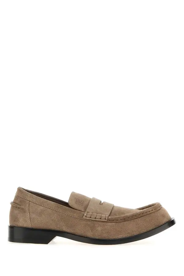 Loewe Cappuccino Suede Bobine Loafers