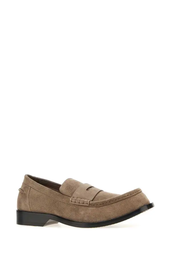 Loewe Suede Bobine Loafers - Brown