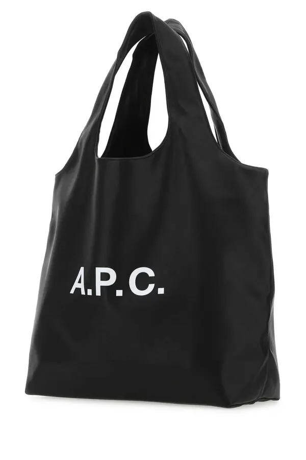 A.p.c. Synthetic Leather Shopping Bag - Black
