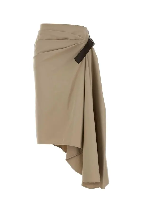 Loewe Gabardine Skirt - Brown