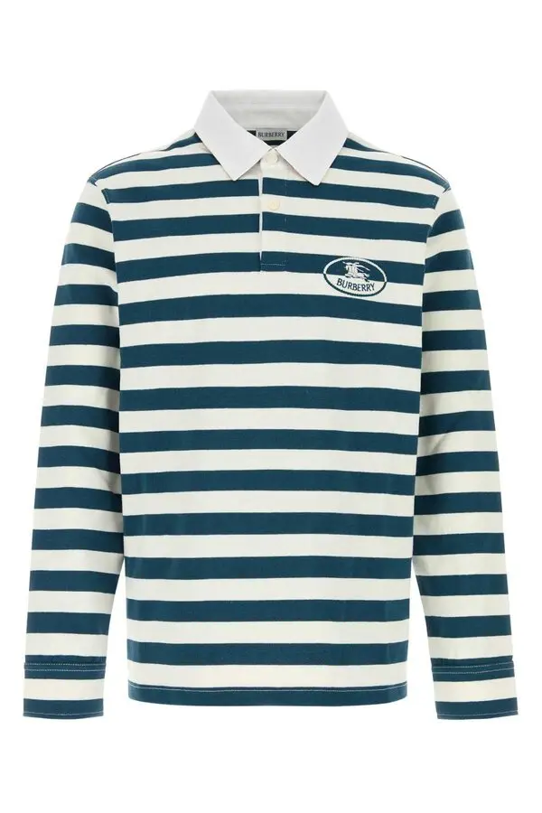Burberry Embroidered Cotton Polo Shirt