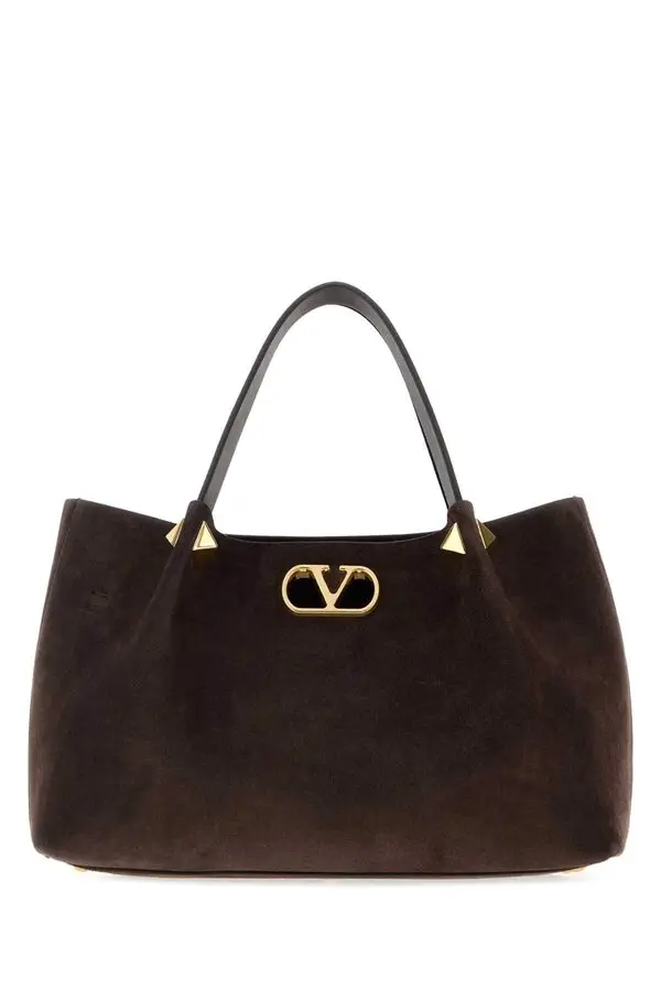 Valentino Garavani Suede Shopping Bag - Brown