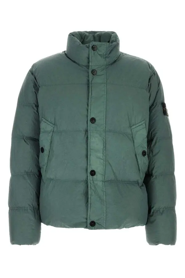 Stone Island Nylon Down Jacket - Green