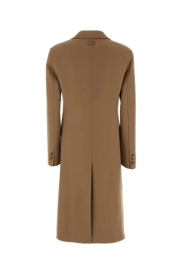 Miu Miu Camel Wool Blend Coat