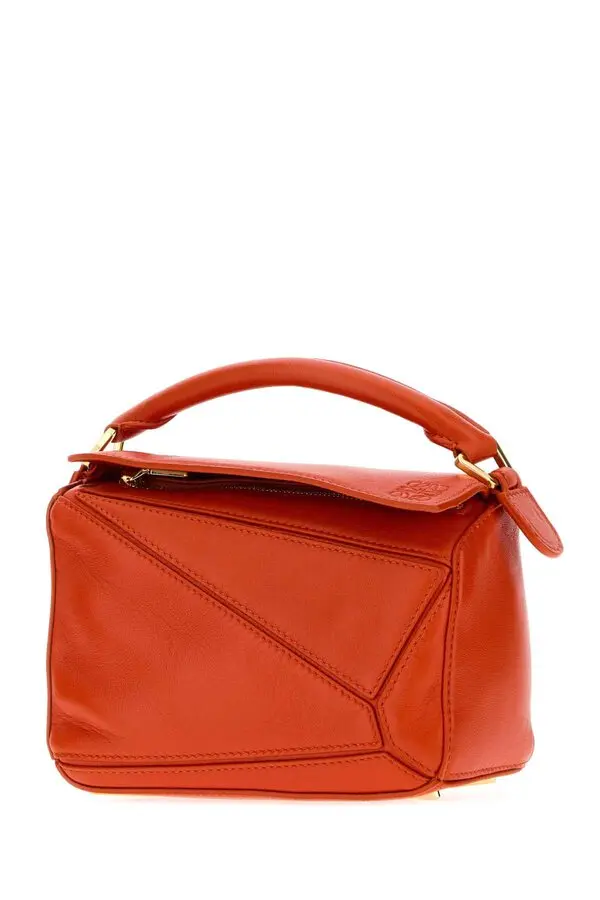 Loewe Nappa Leather Mini Puzzle Handbag - Orange