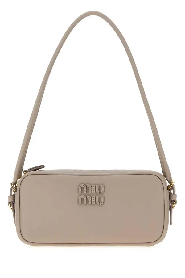 Miu Miu Leather Shoulder Bag - Gray