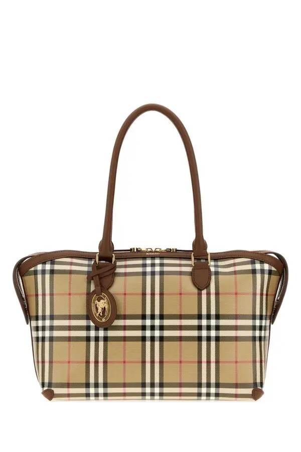 Burberry Printed Canvas Small Check Handbag