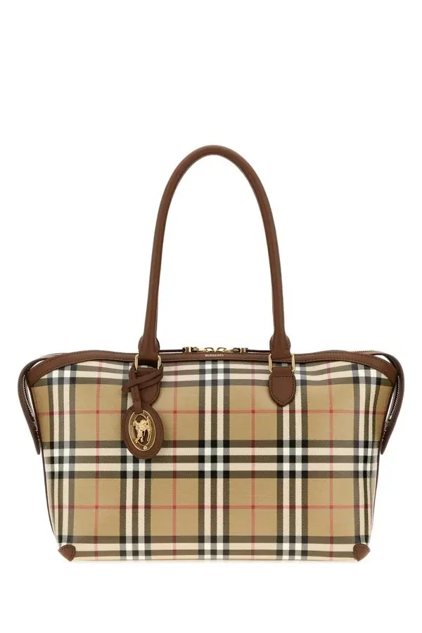 Burberry Printed Canvas Small Check Handbag - Multicolor