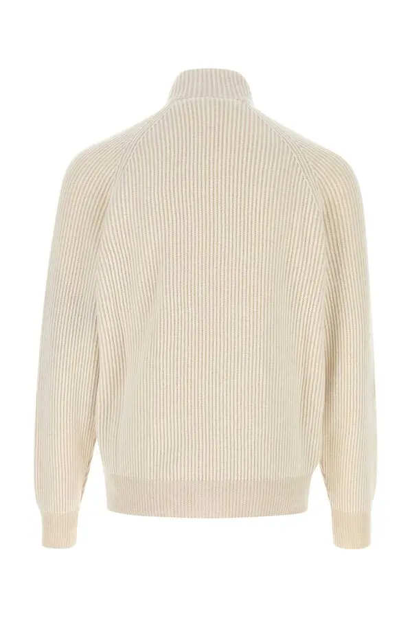 Brunello Cucinelli Ivory Cashmere Cardigan