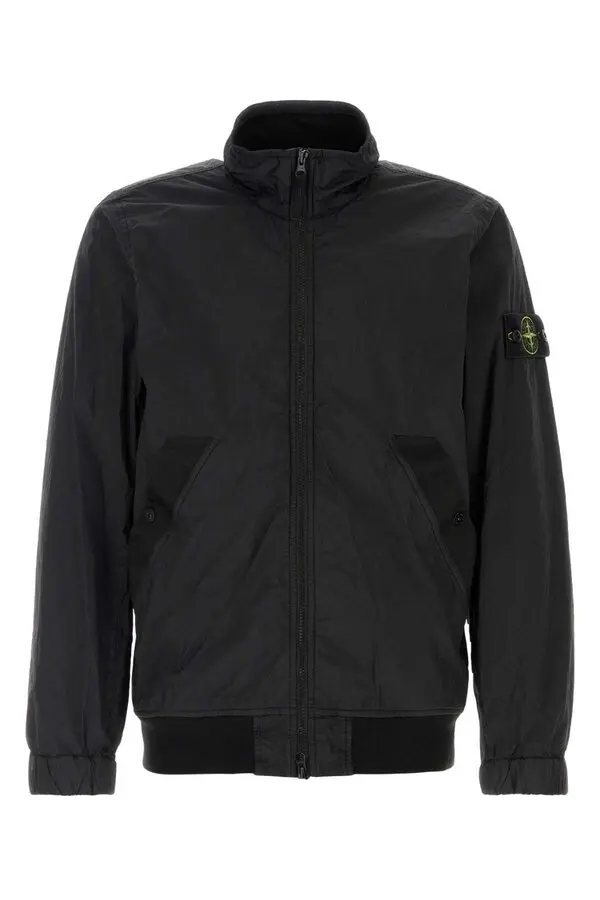 Stone Island Nylon Bomber Jacket - Black