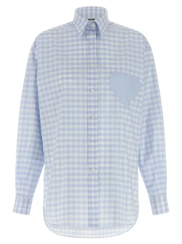 Moschino Heart' Vichy Shirt - Blue