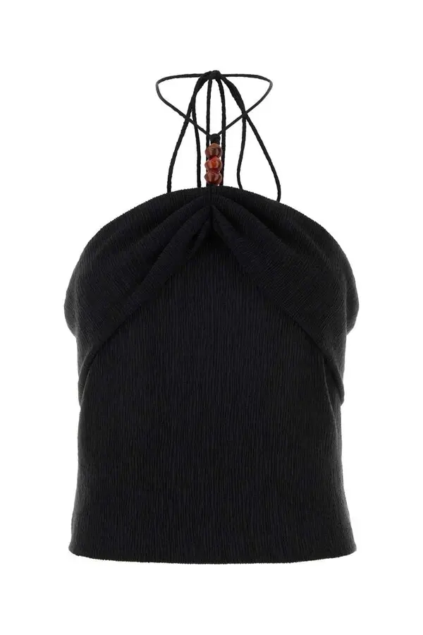 Magda Butrym Stretch Jersey Top - Black