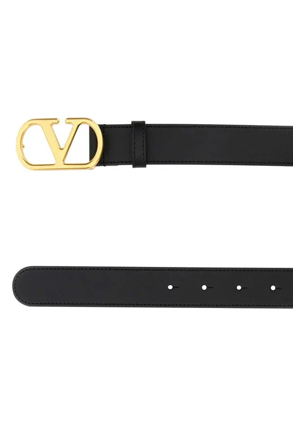 Valentino Garavani Leather Vlogo Belt