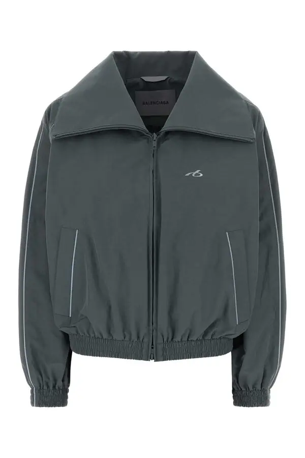 Balenciaga Grey Tech Fabric Windbreaker