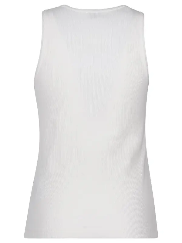 Bottega Veneta Compact Cotton Ribbed Jersey Tank Top - Multicolor