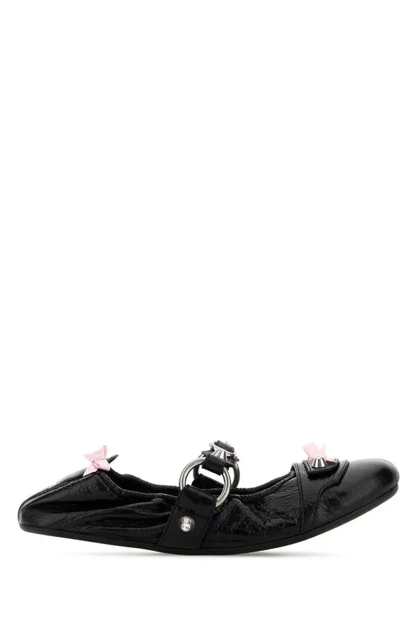 Balenciaga Leather Ballerinas - Black