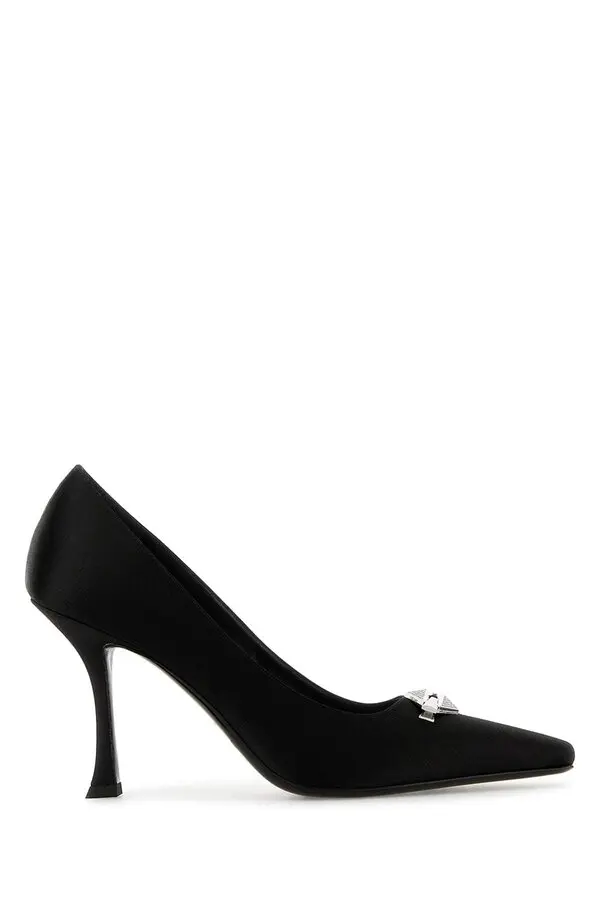 JIMMY CHOO Ryker 90 Satin Pave Diamond Link Pumps - Multicolor
