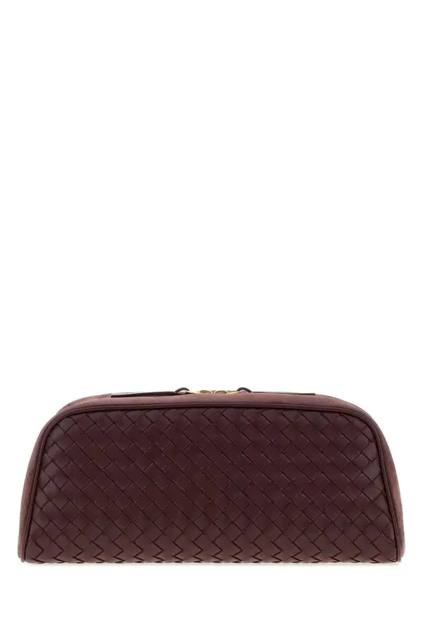 Bottega Veneta Grape Leather Large Nodo Clutch - Purple