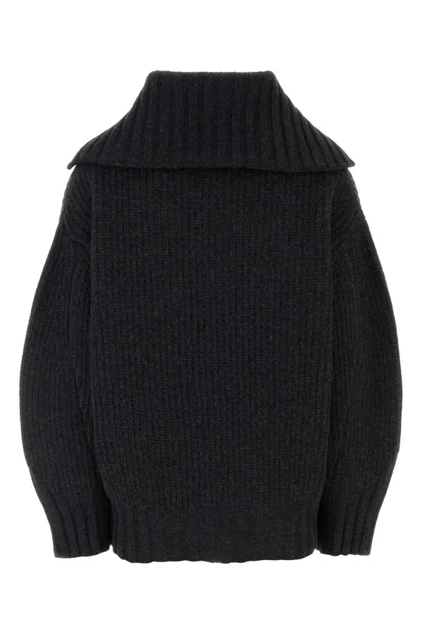 Attico Charcoal Wool Blend Sweater